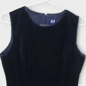GAP | Dresses | Vintage Gap Black Velvet Sheath Dress Sz 6 Knee Length ...